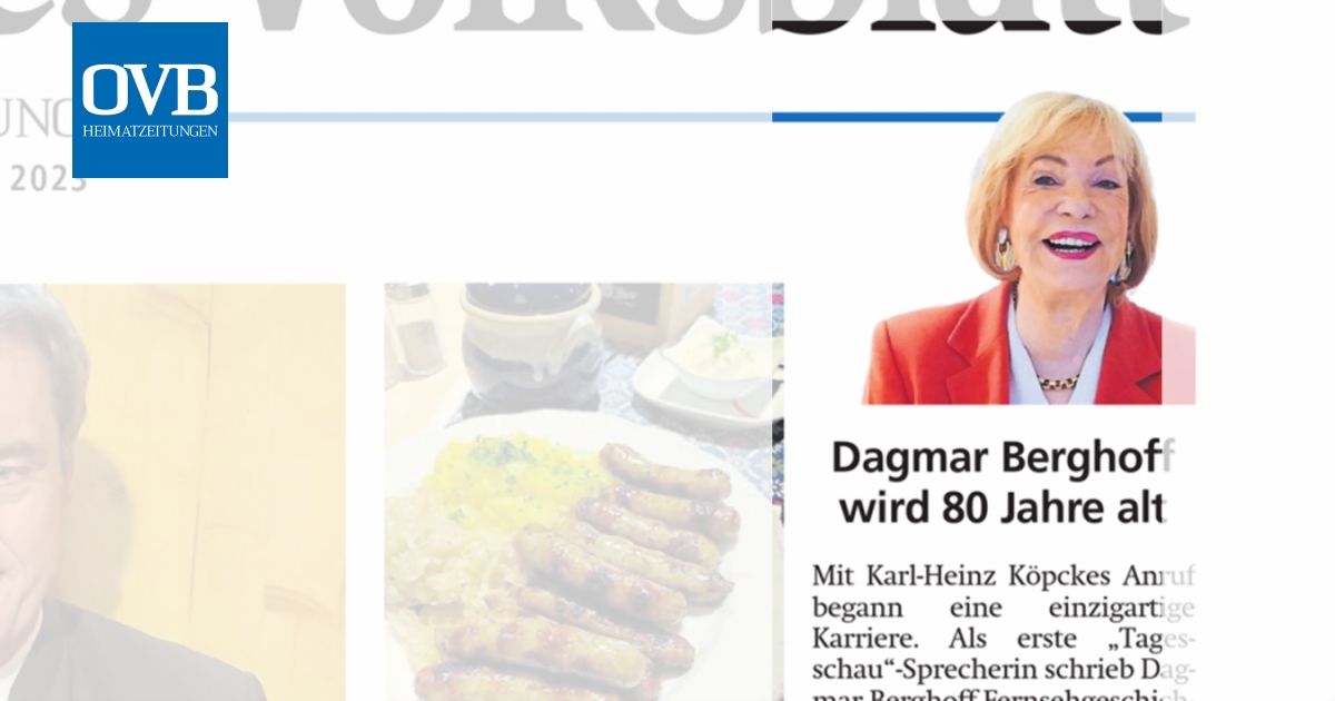 Dagmar Berghoff wird 80 Jahre alt - OVB Heimatzeitungen